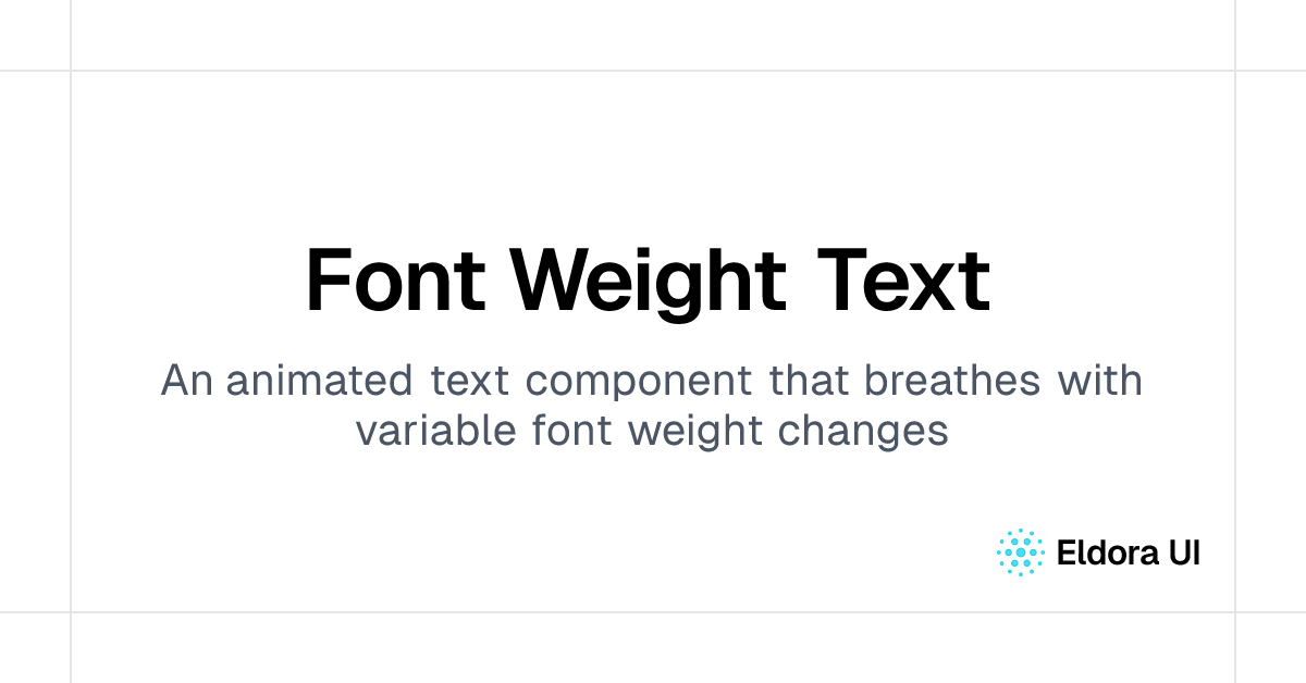 Font Weight Text | React Components & Templates